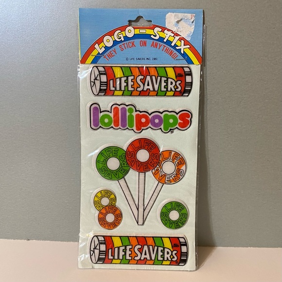 Other | Vintage 1981 Logo Stix Life Savers Puffy Stickers | Poshmark
